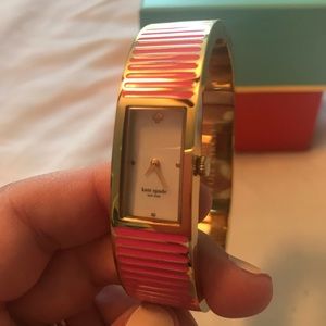 kate spade | Accessories | Kate Spade New York Goldhot Pink Bracelet ...